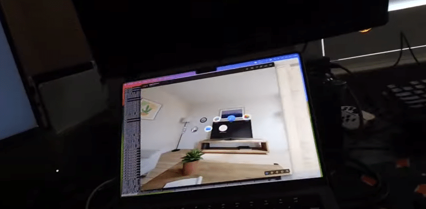Voir l’affichage du simulateur visionOS sur le Quest Pro
